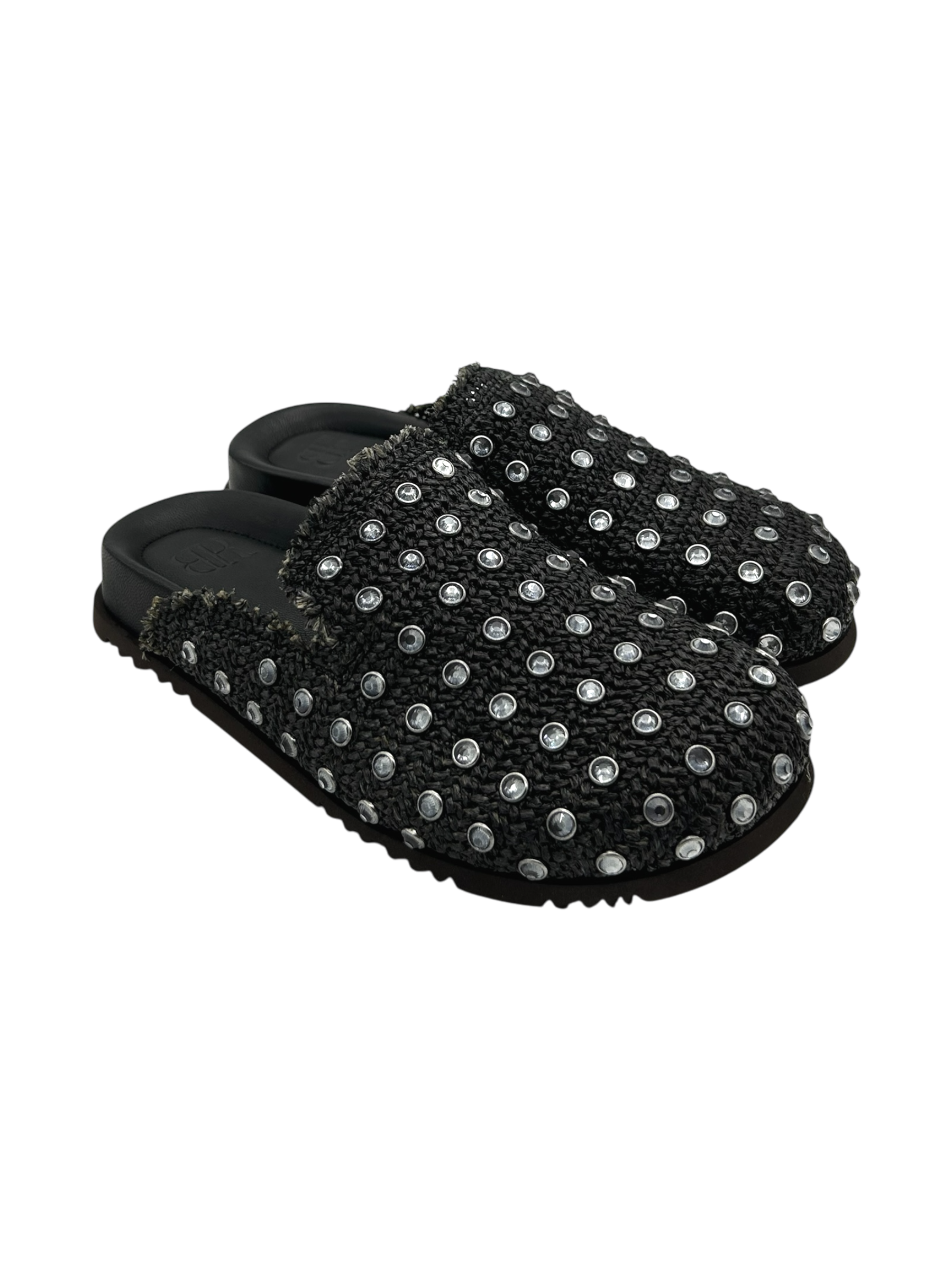 Sabot Black Rose by Zoe raffia Black - New Youker 01